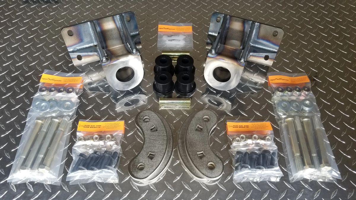 2WD DELETE: '73-'86 GM C30 & '87-'91 GM R30/R3500 SHACKLE FLIP BRACKET KIT